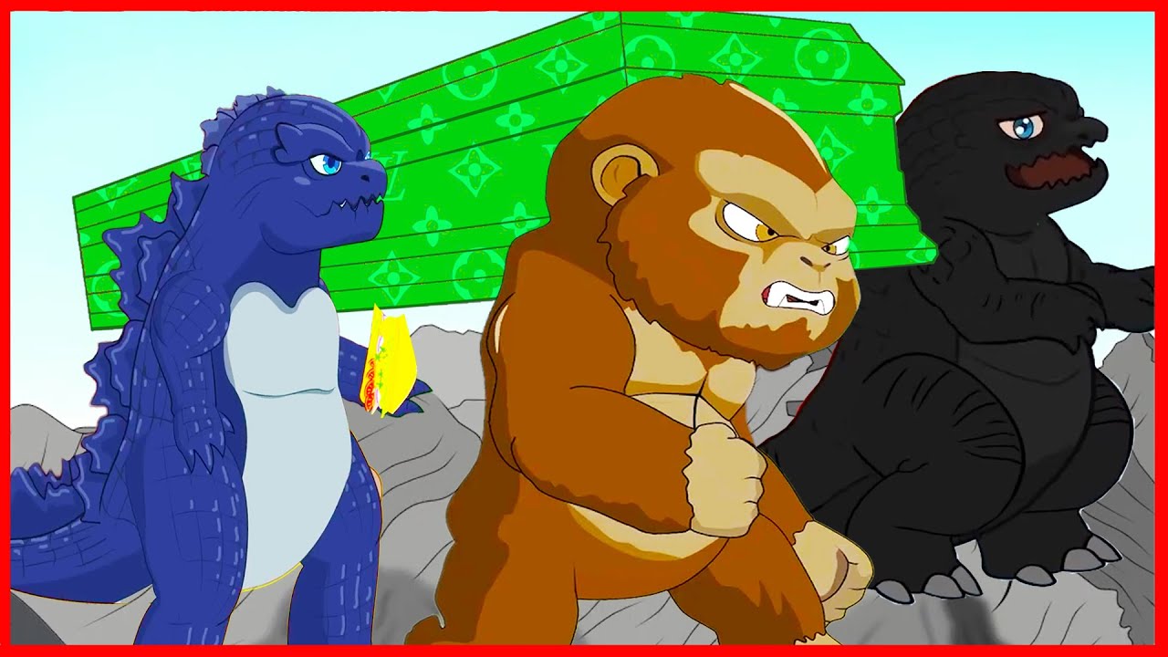 FIRE-BREATHING GODZILLA BABY vs KONG BABY vs ICE GODZILLA BABY - COFFIN ...
