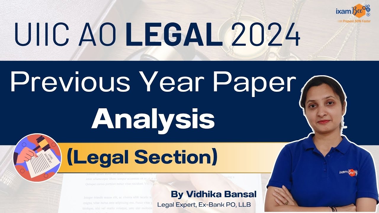 UIIC AO Legal 2024 | Previous Year Paper Analysis (Legal Section) | by ...