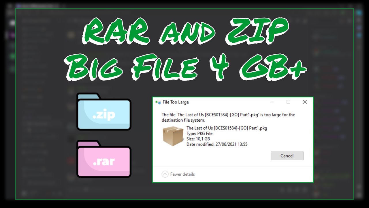 How to Extract RAR and ZIP Files from Big Files 4GB+ - YouTube