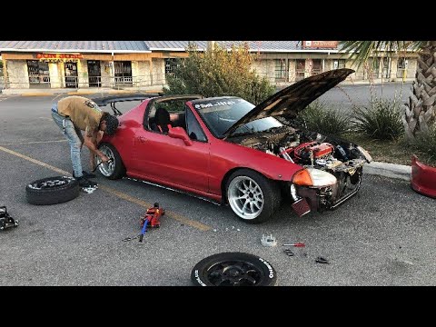 Honda Del Sol goes to first car meet and more - YouTube