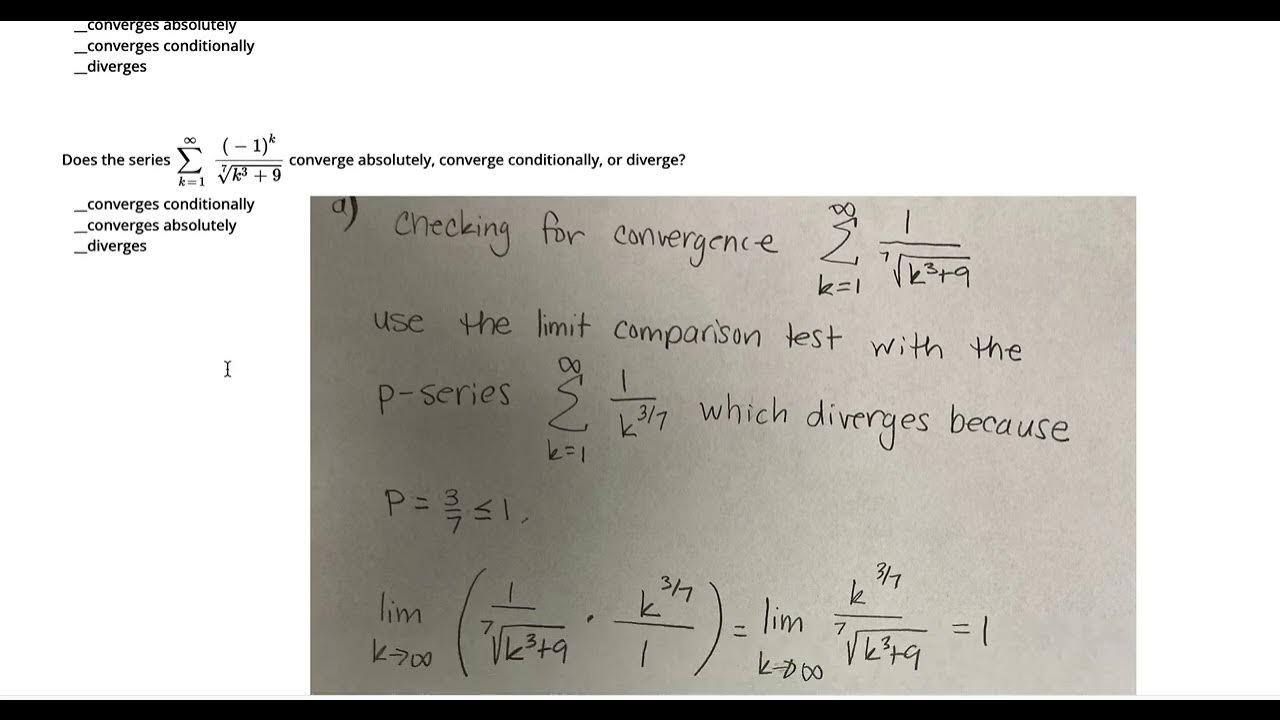 Example: Conditional Convergence - YouTube