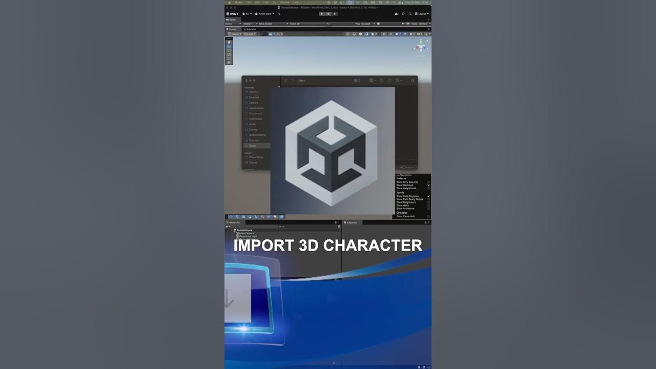 How to Import 3D Character Unity #shorts #gameshorttutorial - YouTube