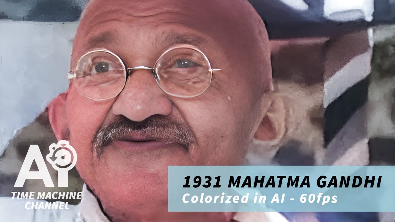 Mahatma Gandhi visiting England in 1931 [ AI Colorized | Enhanced 60fps ...