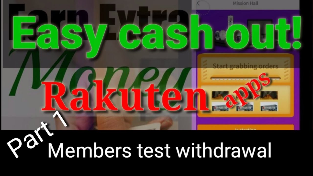 Rakuten member test withdrawal part 1.( Update 100% scam) - YouTube