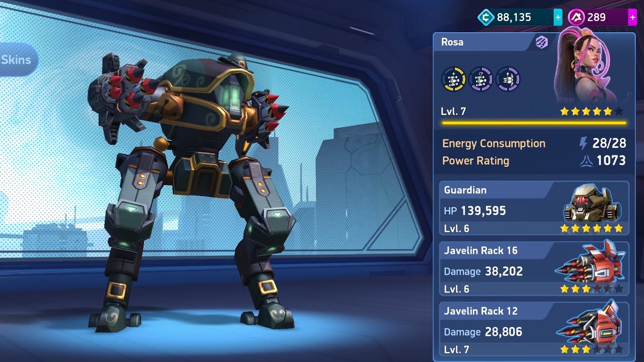 Guardian Robot Use Javelin Rack 16 and 12 Gameplay Mech Arena - YouTube