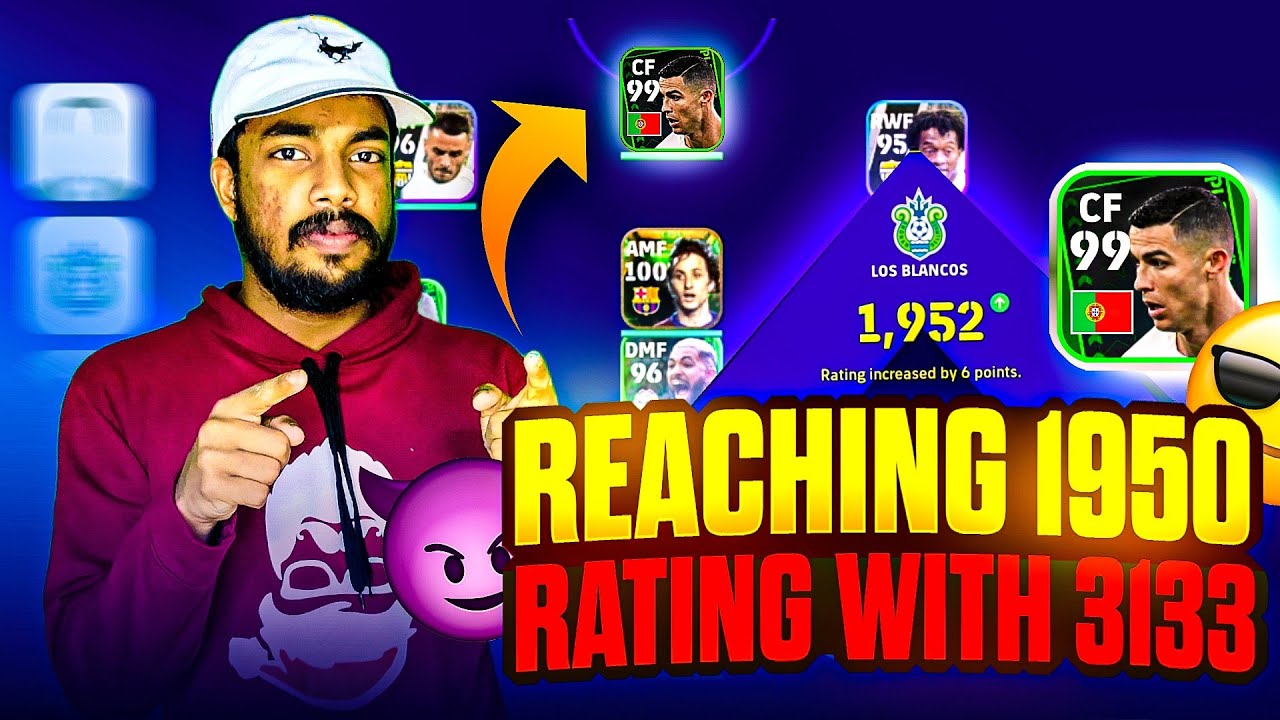 GAMEPLAY WITH NEW POTW RONALDO 🥵👊 || REACHING 1950 WITH 3133 FORMATION ...