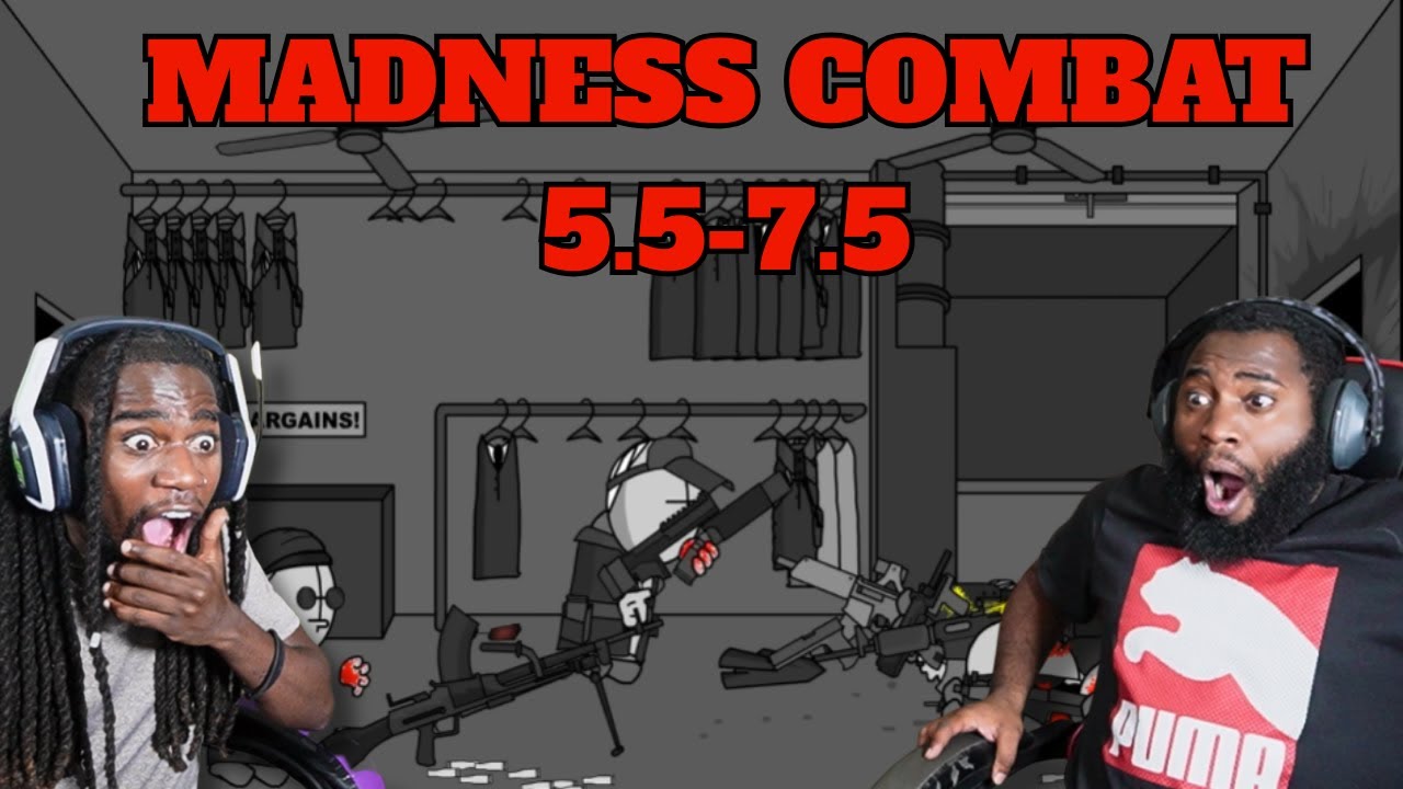 The Twins Go Crazy!! | Madness Combat 5.5-7.5 | SmokeCounty JK Reaction ...