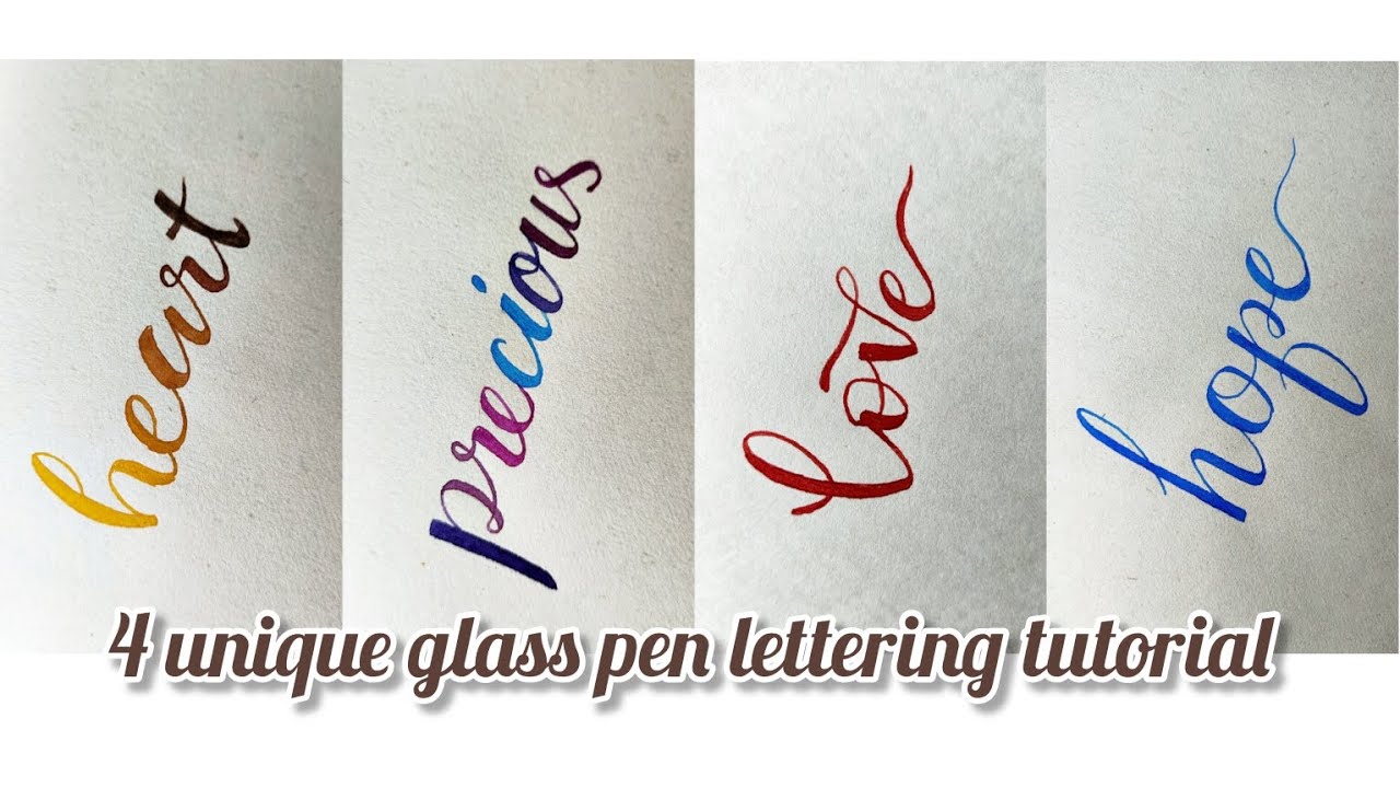 Creating Stunning Calligraphy with a Glass Pen | Lettering Tutorial ...