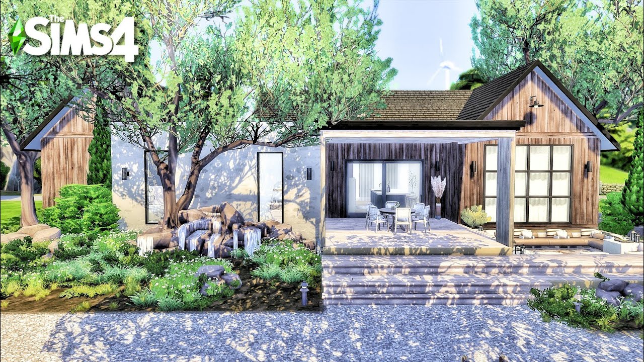 Sims 4 Speed Build | Rustic Family Farmhouse Haven | No CC - YouTube