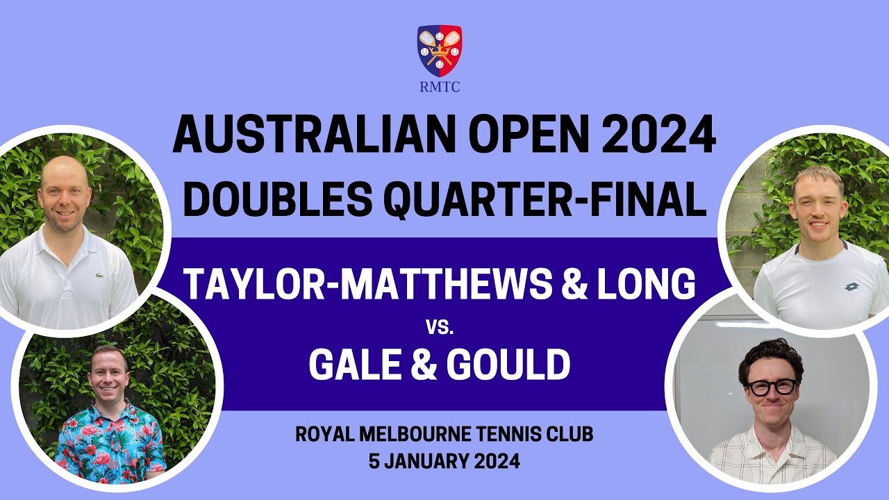 2024 Australian Open - Doubles First Round - L Gale/J Gould v B Taylor ...