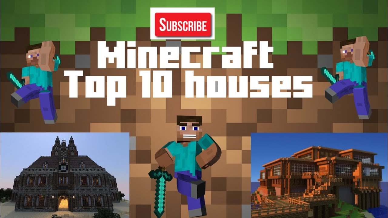 Top 10 houses in Minecraft - YouTube
