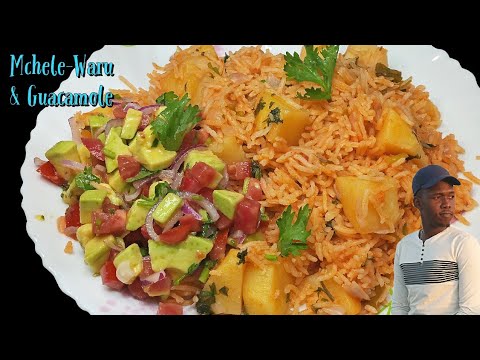 Mchele Waru na Guacamole || Rice and Potatoes || One pot Rice and ...