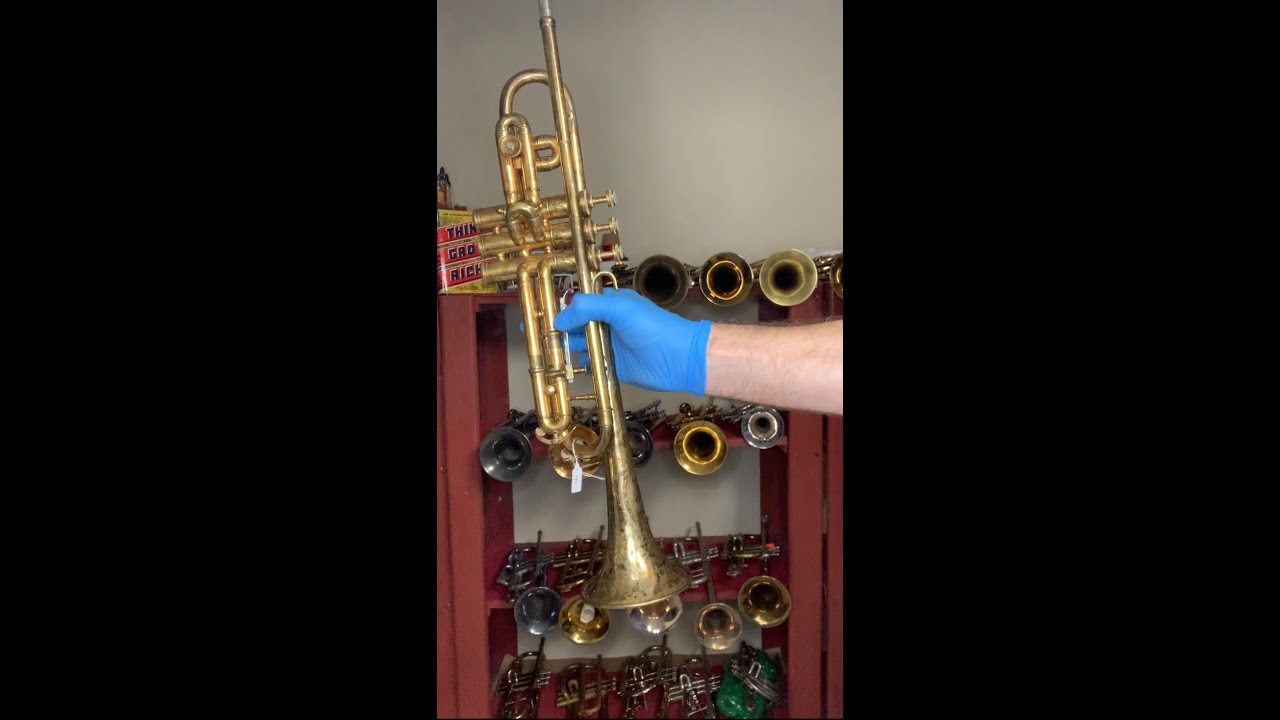 CONN 56B GOLD PLATED VINTAGE TRUMPET - YouTube
