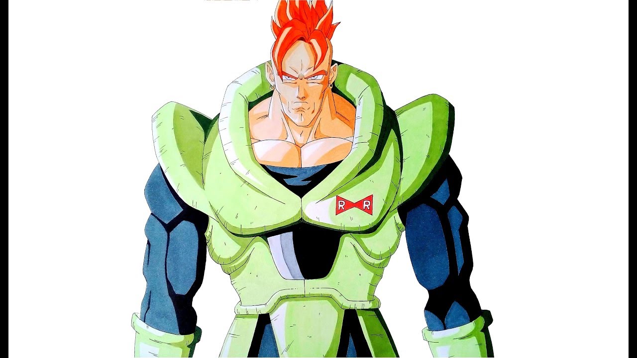 Drawing Android 16 from Dragon Ball Z I RubioArt - YouTube