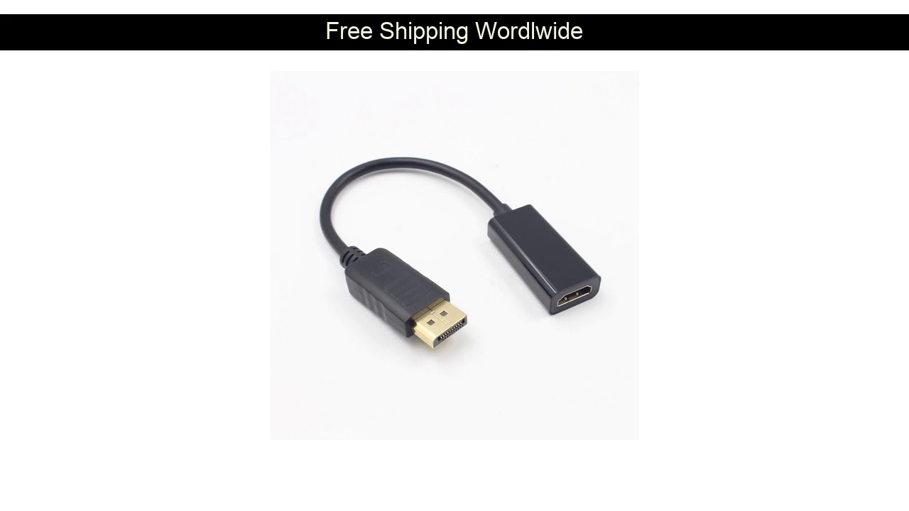 REVIEW DP to HDMI Cable Adapter For HP/DELL Laptop PC Male To Female ...