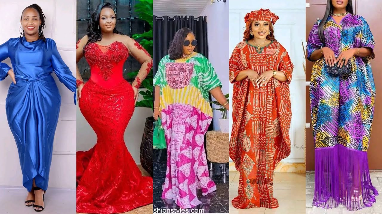 Mishono ya kisasa ya maguni ya vitambaa bubu gown dress Ankara style ...