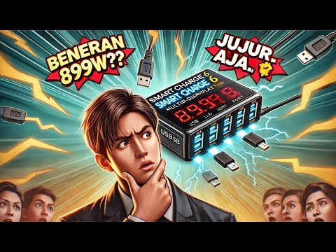 Review jujur, Smart Charge 6 USB LCD Display Multi Port Charging Station 899W Output: 40W - YouTube