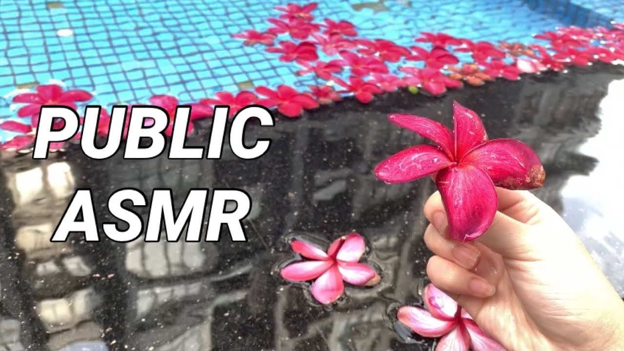 ASMR AT THE POOL AREA ( public asmr ) - YouTube
