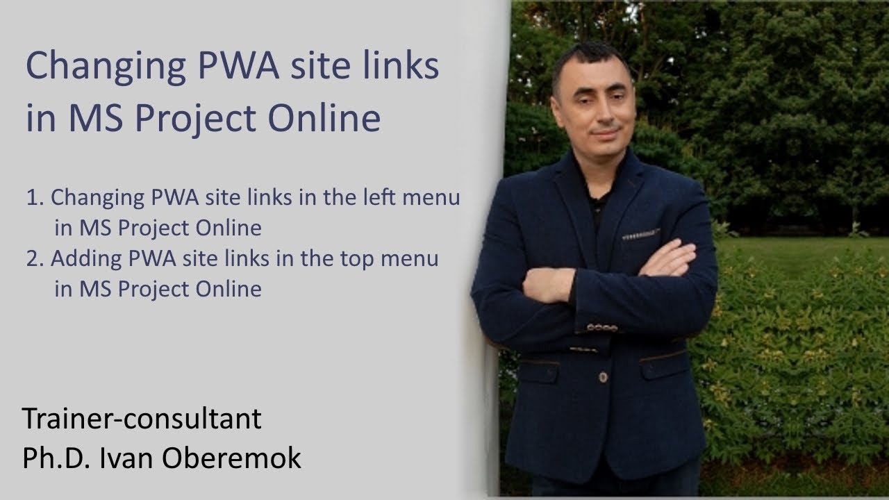 Changing PWA site links in MS Project Server - YouTube
