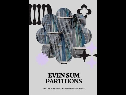 Count Partitions with Even Sum Difference - YouTube