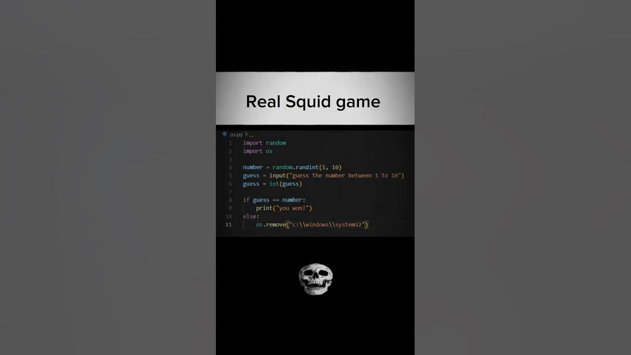 "Squid Game in Python – Survive the Code or Get Eliminated! 😱💻 #PythonFun #SquidGame" - YouTube