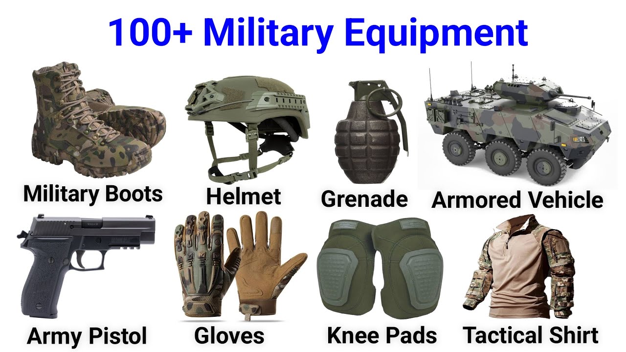 Top Military Equipment Names in English | Learn Military Vocabulary ...