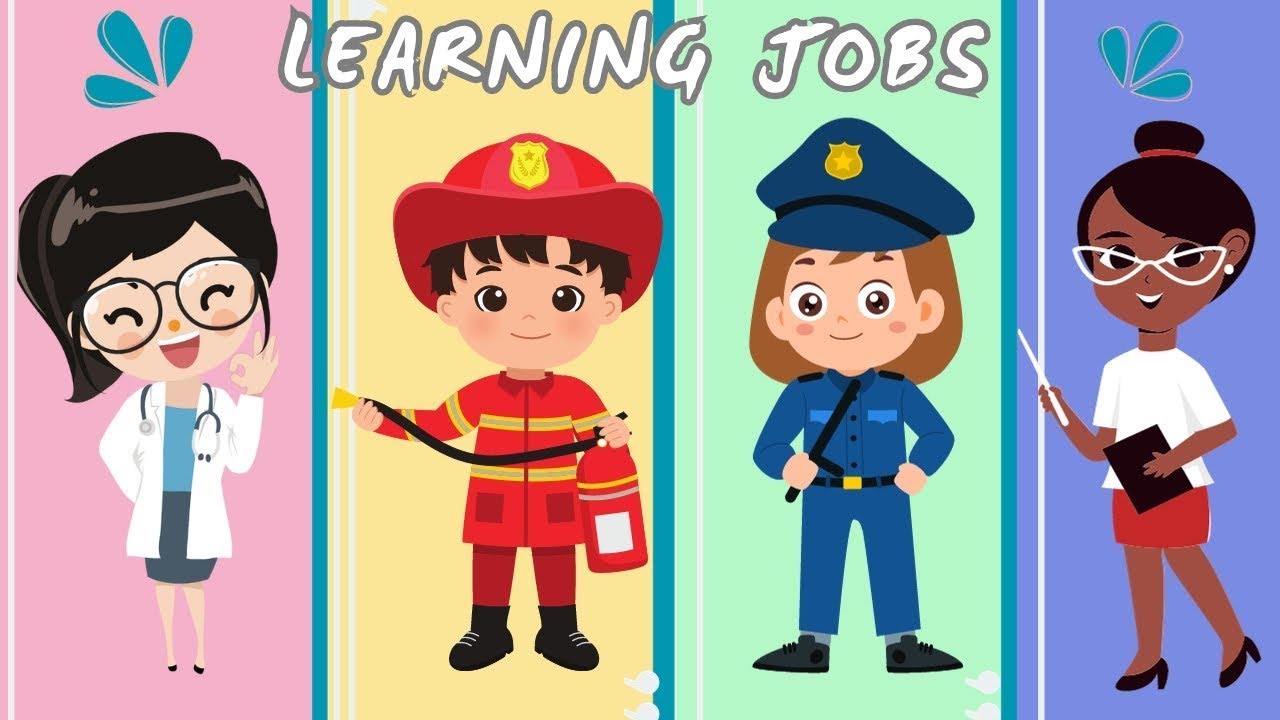 Colorful Job Flashcards: Educational Jobs Vocabulary For Kids 🌟 - YouTube