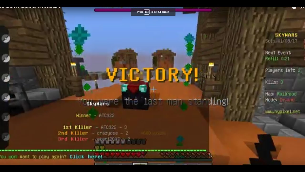 VICTORY on HYPIXEL ! - YouTube
