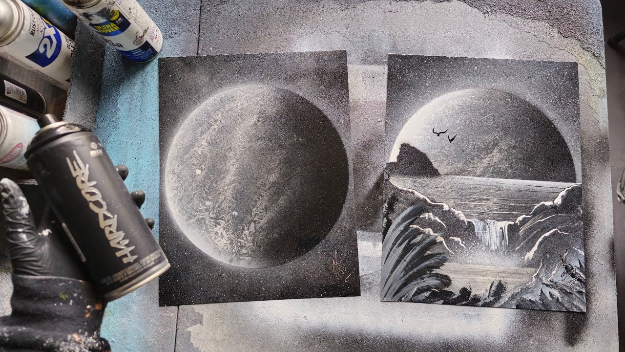 Easy Way to Start Making Nature Spray Paint Art - YouTube