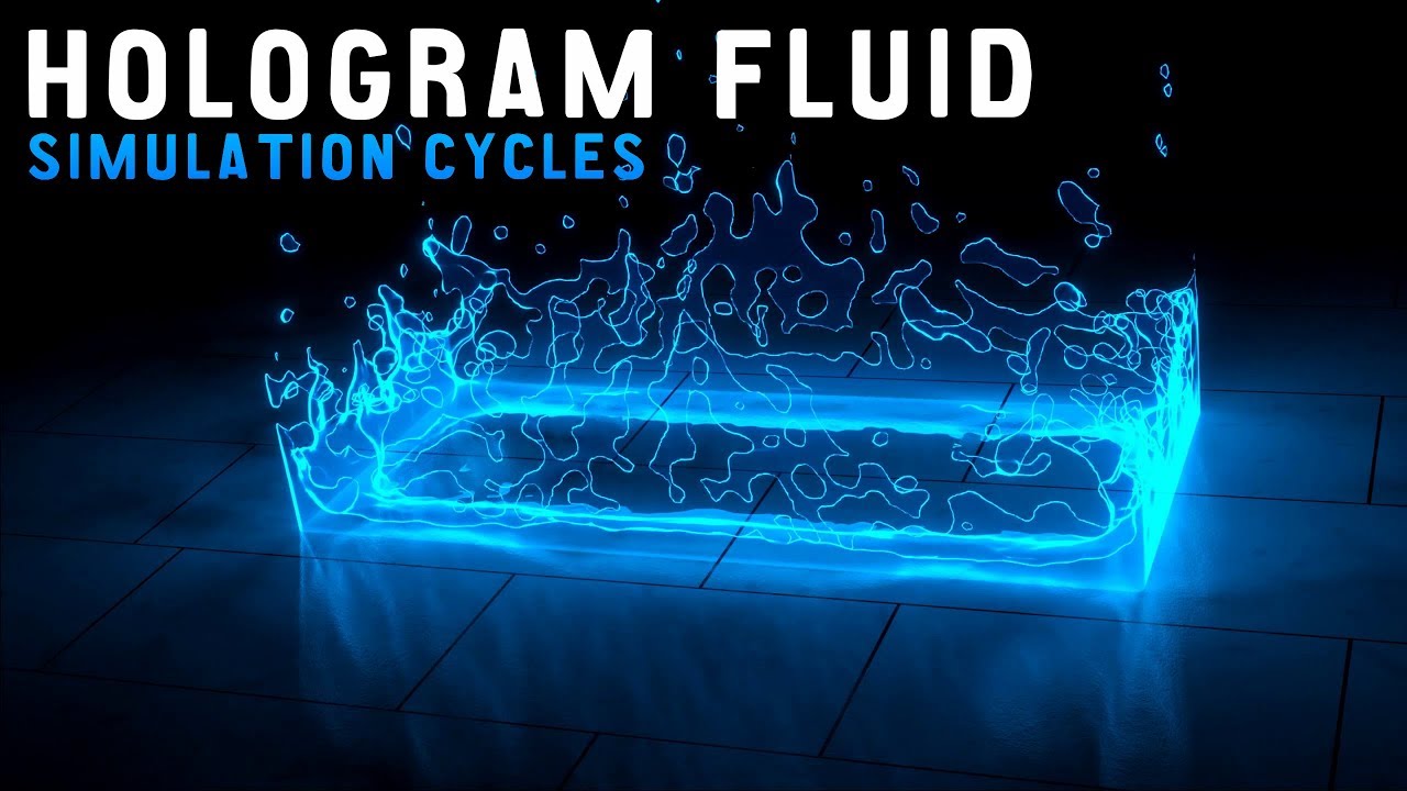Blender Hologram Fluid Simulation Cycles B3d Youtube
