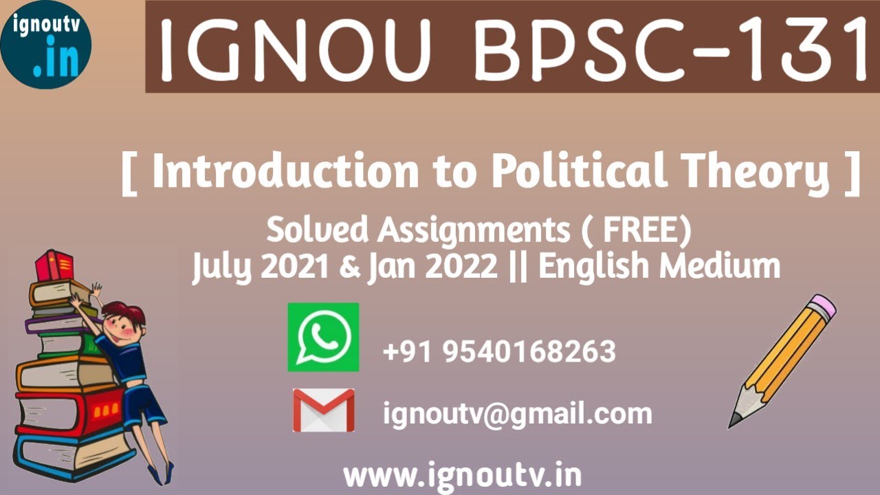 IGNOU BPSC-131 Solved Assignment July 2021 & Jan 2022 [FREE] || IGNOU BAG || IGNOU TV || IGNOU ...
