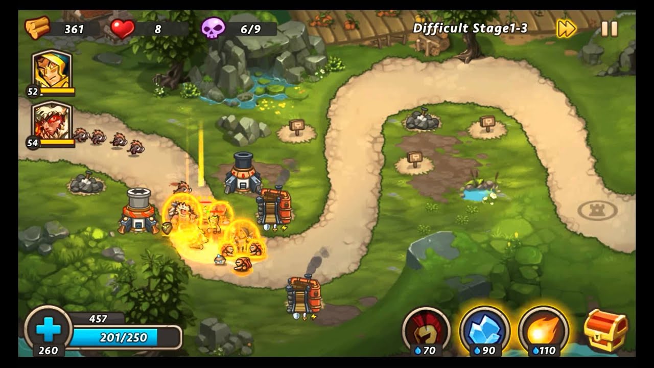 Castle Defense 2 - Hard - [1-3] #48 (3 Stars) [HD] - First Battle - YouTube