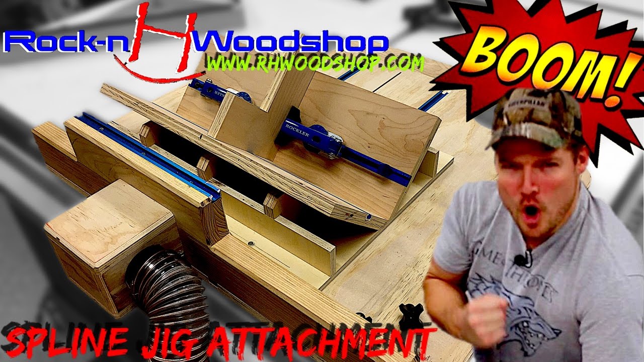 Spline Jig Attachment l Crosscut Sled - YouTube