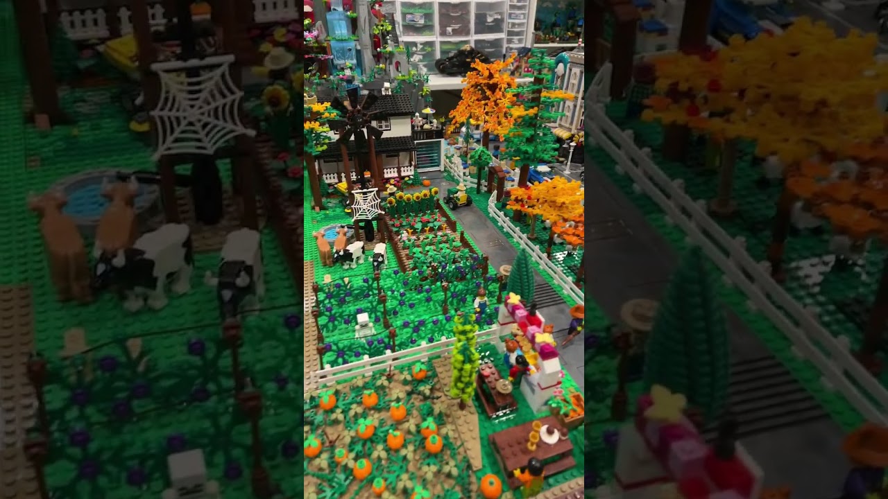 Decorating the Lego farm for Halloween and fall harvest season. #shorts ...