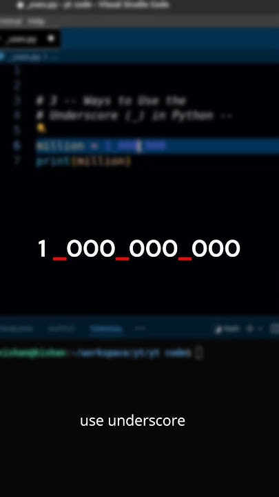3 surprising way to use underscore in python 😳 - YouTube