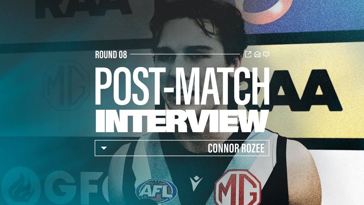 Post-match interview: Connor Rozee - YouTube
