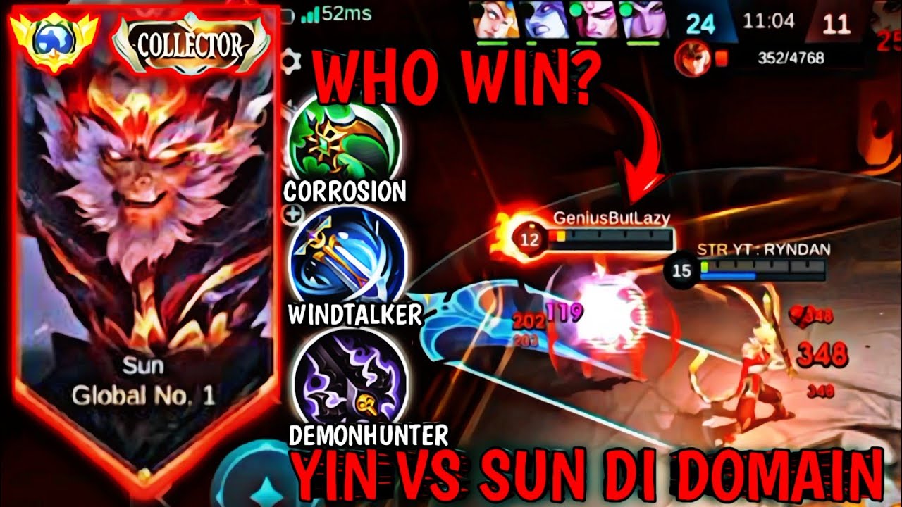 SUN VS YIN BYO ONE DI DOMAIN⁉️ TUTORIAL MAIN SUN JUNGLER‼️ | BUILD SUN ...