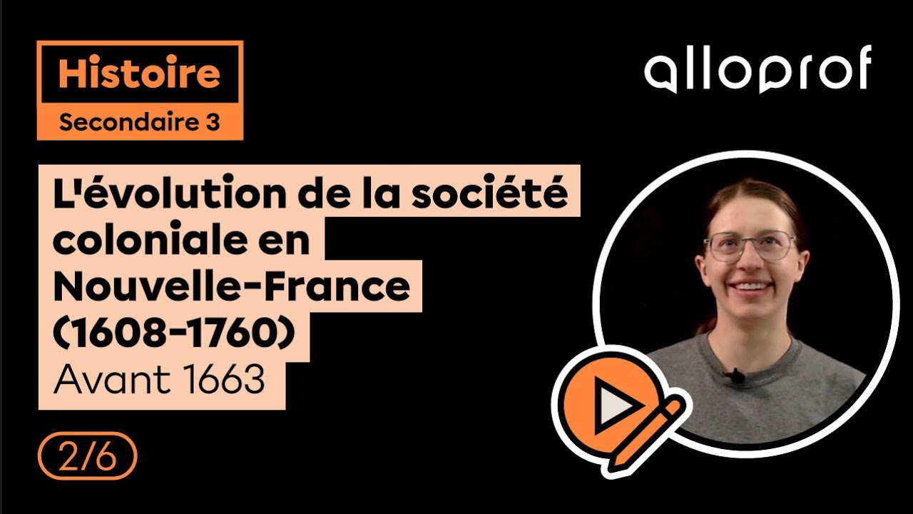 L'évolution de la société coloniale en Nouvelle-France - Avant 1663 2/6 ...