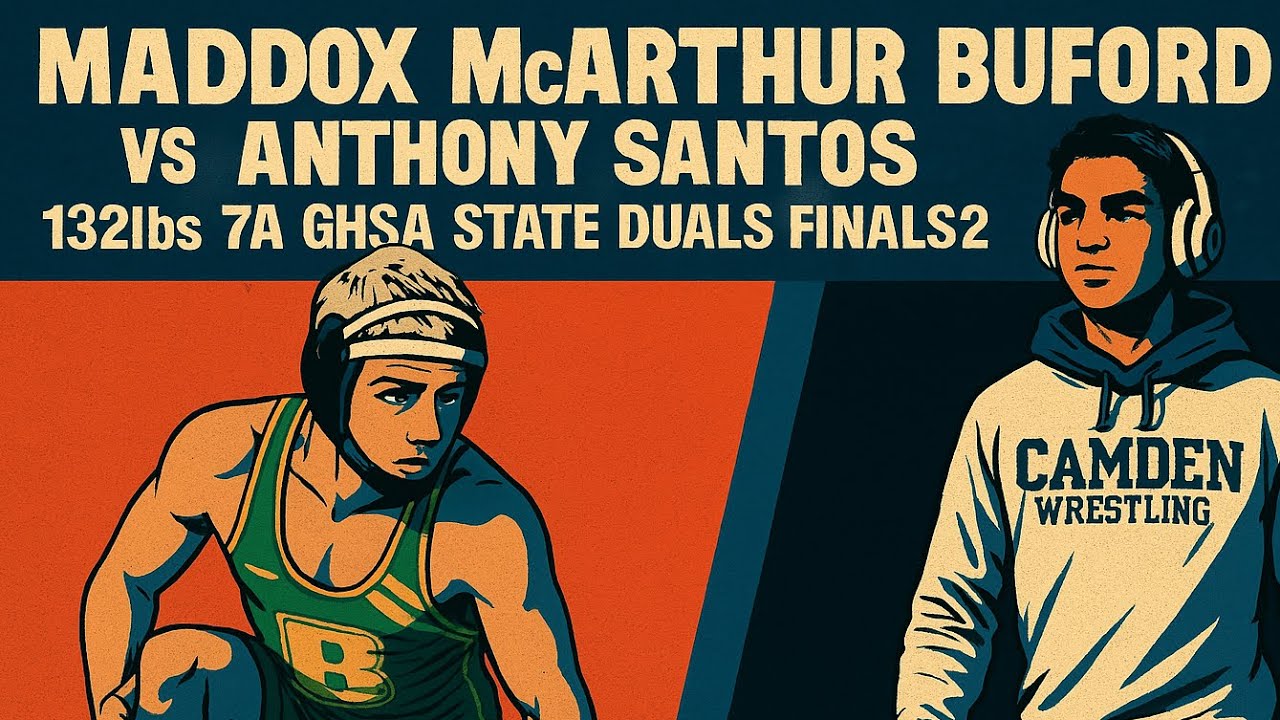 Maddox Mcarthur Buford vs Anthony Santos Camden 132lbs 7A GHSA State ...