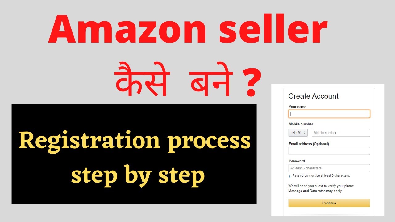 How to sell Products on Amazon || amazon seller registration process ...