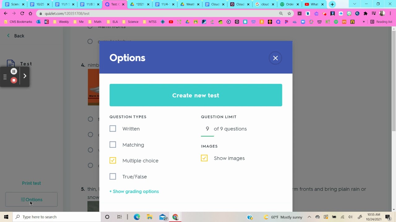 Creating a Practice Test in Quizlet - YouTube