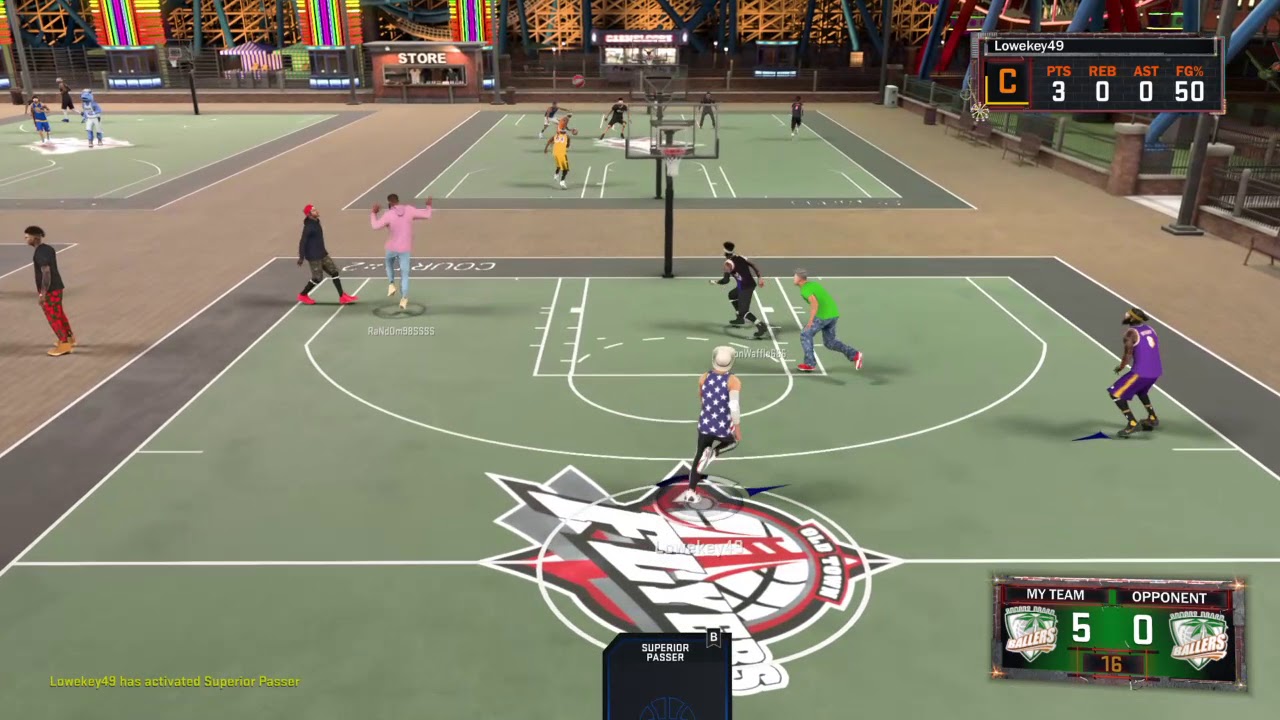NBA 2K17 full court shot in my park - YouTube