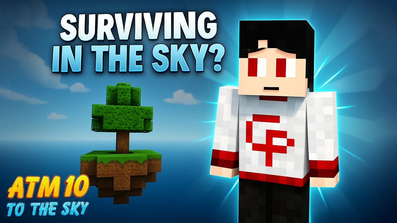 🔴 Minecraft ATM 10 Skyblock | Surviving in the Sky? | Guruji Plays ...