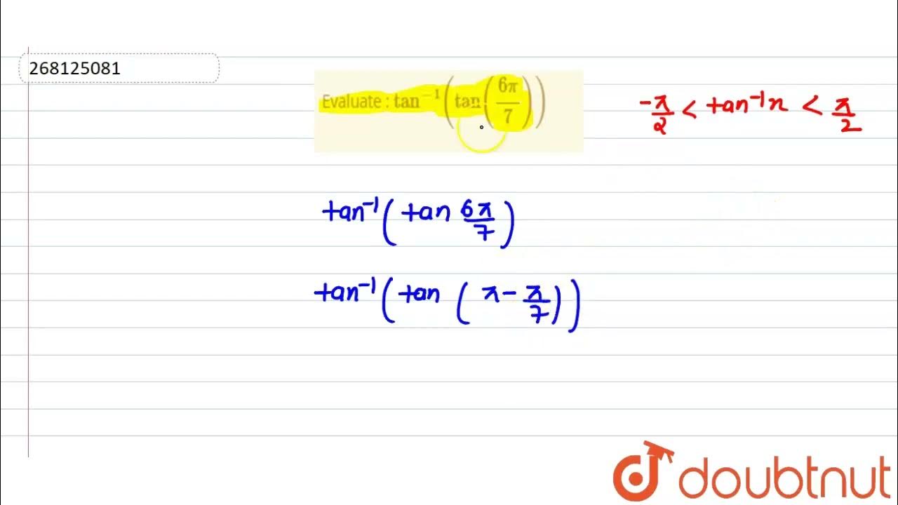 evaluate-tan-1-tan-6pi-7-class-12-inverse-trigonometric
