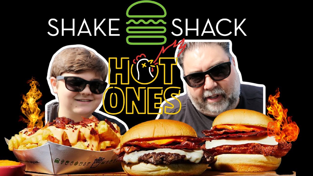 The NEW Shake Shack Hot Ones Menu Challenge! Burger, Chicken, And Fries ...