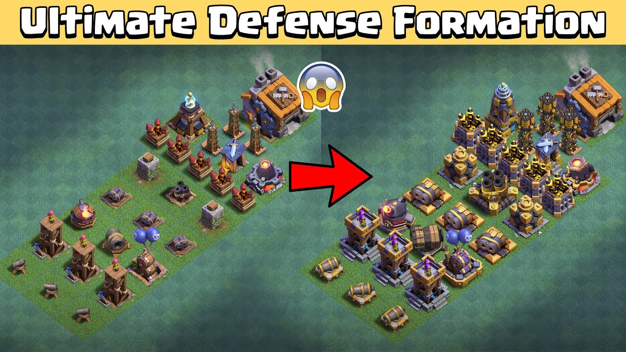 Ultimate BB Defense Formation | Clash of Clans | Builder Base - YouTube