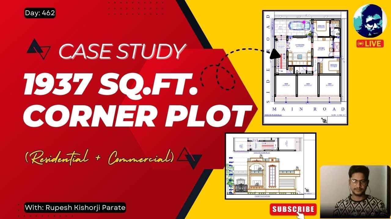 1937 SQ.FT. Corner Plot Design (Residential + Commercial) | How to ...