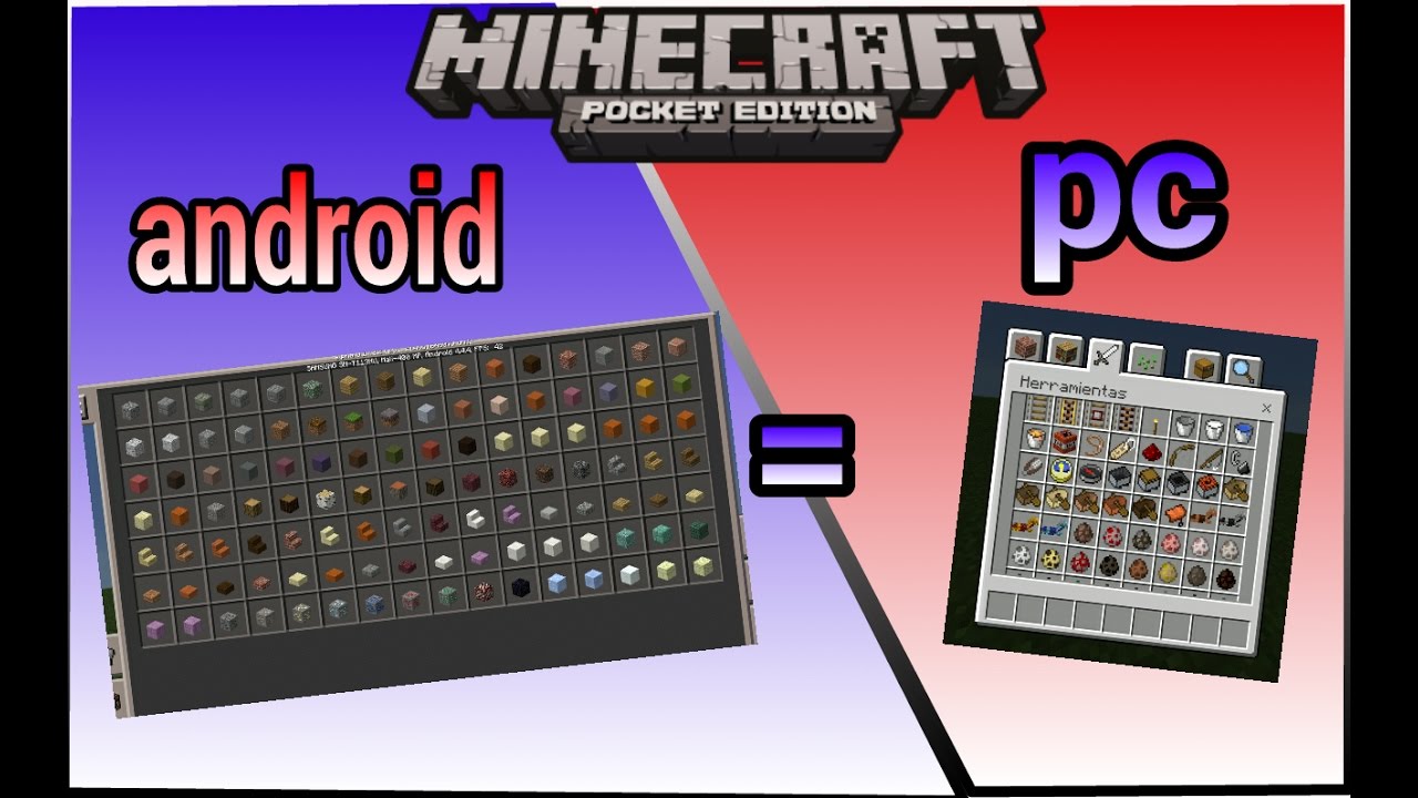 ¡COMO CAMBIAR TU INTERFAZ DE MINECRAFT POCKET EDITION A MINECRAFT DE PC ...