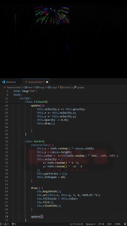 Fire Work Animation Html Css And Javascript Ytshorts Coding Html Cssanimation Programming