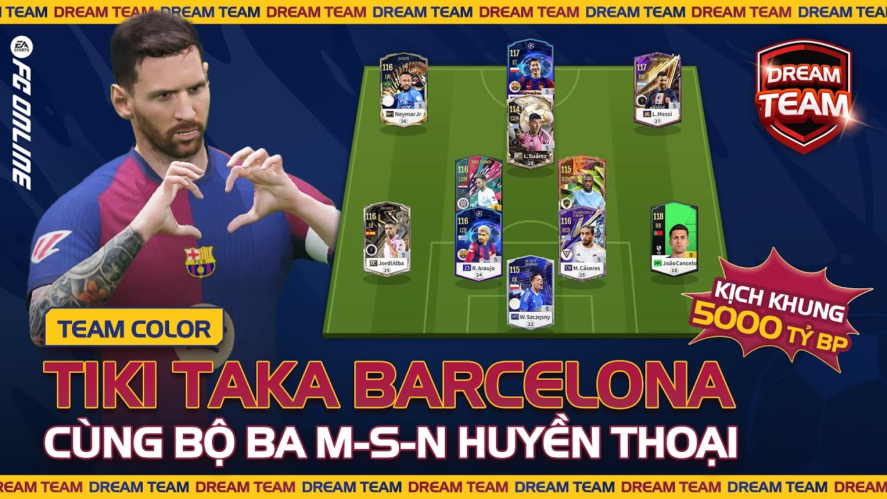 Dream Team #25: Đội hình BARCELONA chuẩn TIKI TAKA 5000 Tỷ BP | FC Online - YouTube